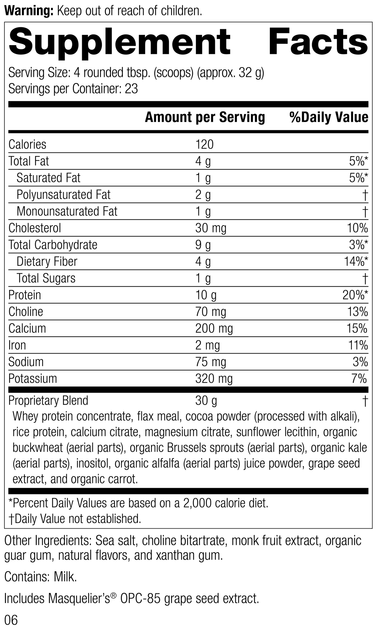 SP Complete® Chocolate, 26 oz (737 g) - Snow Holistic Health