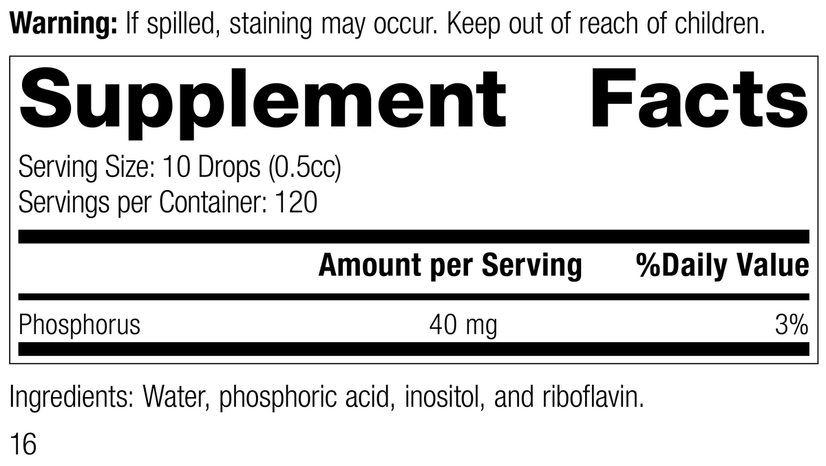 Phosfood® Liquid, 60 mL (2 fl oz) - Snow Holistic Health